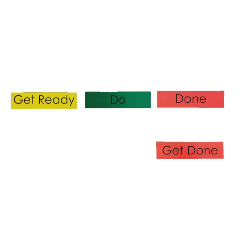 ‘Get Ready • Do • Done’ Magnetic White Board Strips | CognitiveConnections