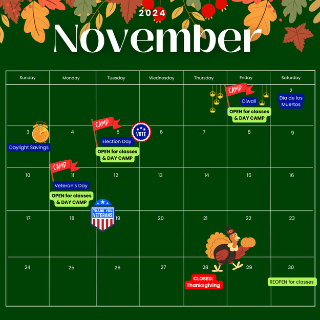 Calendar | Ninja Gymnastics