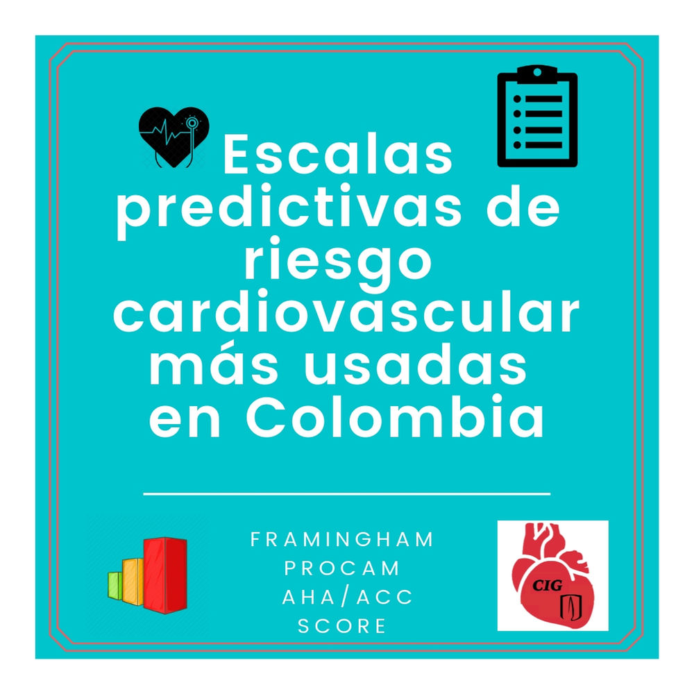 Escalas predictivas de riesgo cardiovascular más usadas en Colombia.