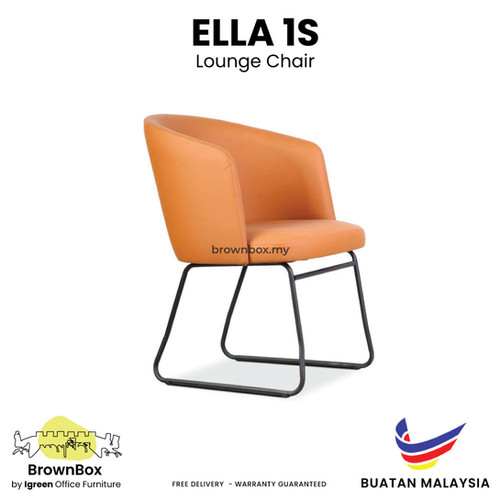 Ella 1S Luxury Lounge Chair (Sled Base) Malaysia | Brownbox.my