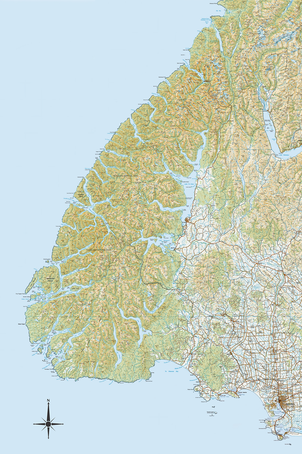 Fiordland Topo Map | Te Anau Signs Ltd