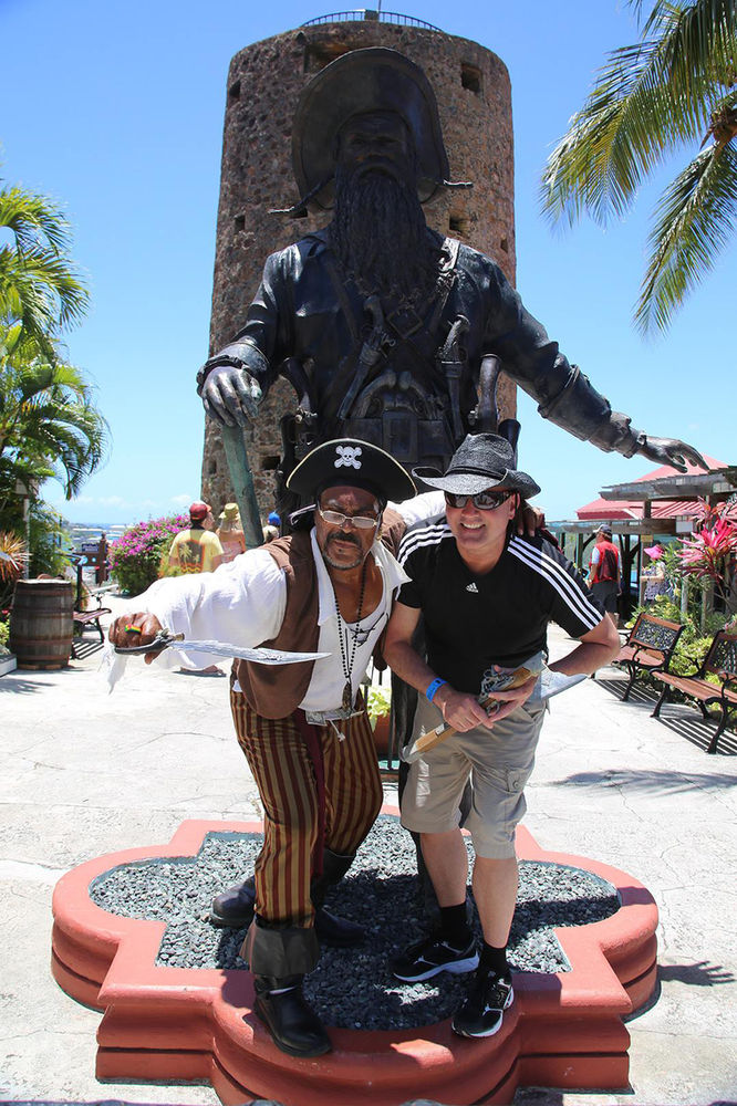 Blackbeard's castle and the pirate caves of Grand Cayman island.