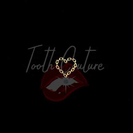 Chain Link Heart Tooth Charm | Tooth Couture