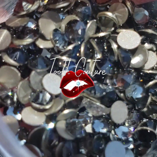 Swarovski® Round Crystal - Black Diamond | Tooth Couture