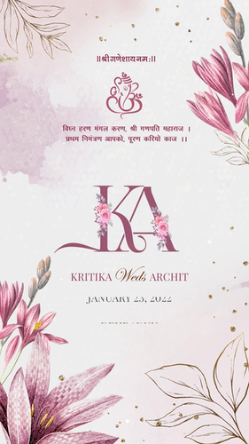 Generic Wedding Invitation | Blooming Love Tulips | TGIS