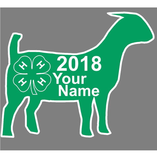 4-H Exhibitor Decal (Goat #2) | showboxdesigns