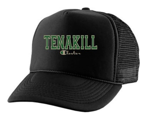 Tenakill C Logo Embroidered Adjustable Foam Trucker Black Cap | Cali ...
