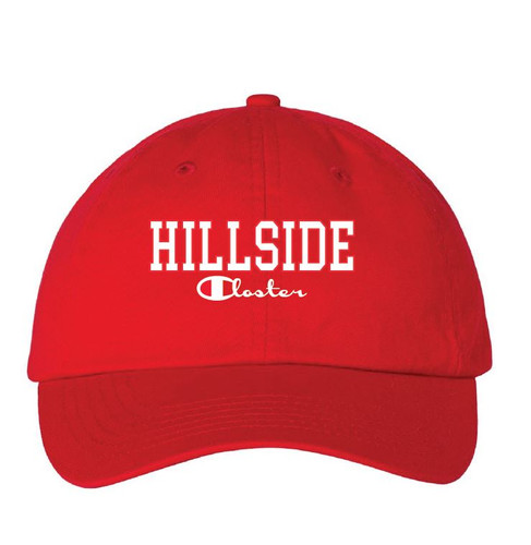Hillside C Logo Embroidered Adjustable Low Profile Red Cap | Cali Customs