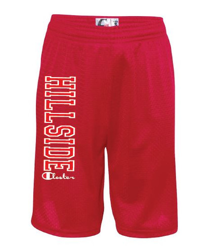 Hillside C Logo Red Mesh Shorts | Cali Customs