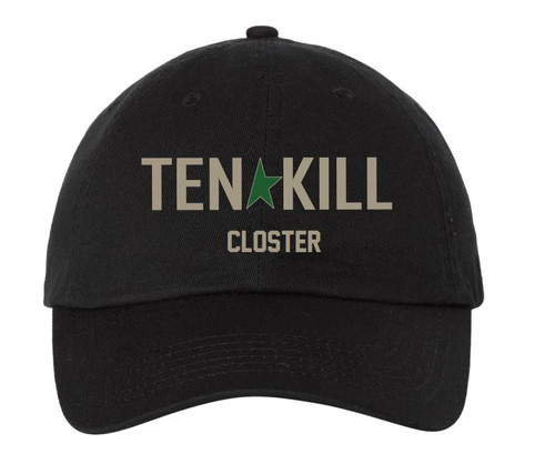 Tenakill Star Logo Embroidered Adjustable Low Profile Black Cap | Cali ...