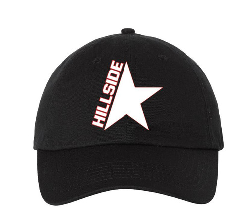 Hillside Star Logo Embroidered Adjustable Low Profile Black Cap | Cali Customs