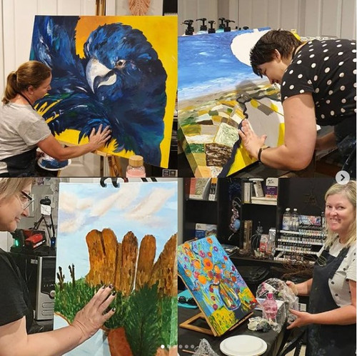 Monday Morning Social Painting - art family | De Lew Designs Au