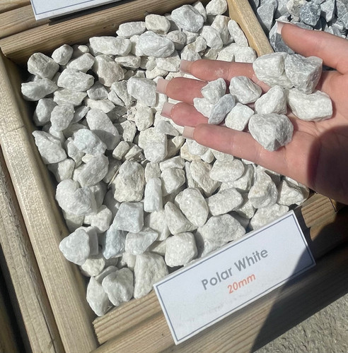 Polar White 20mm gravel bulk bag | High Class Paving Supplies Ltd
