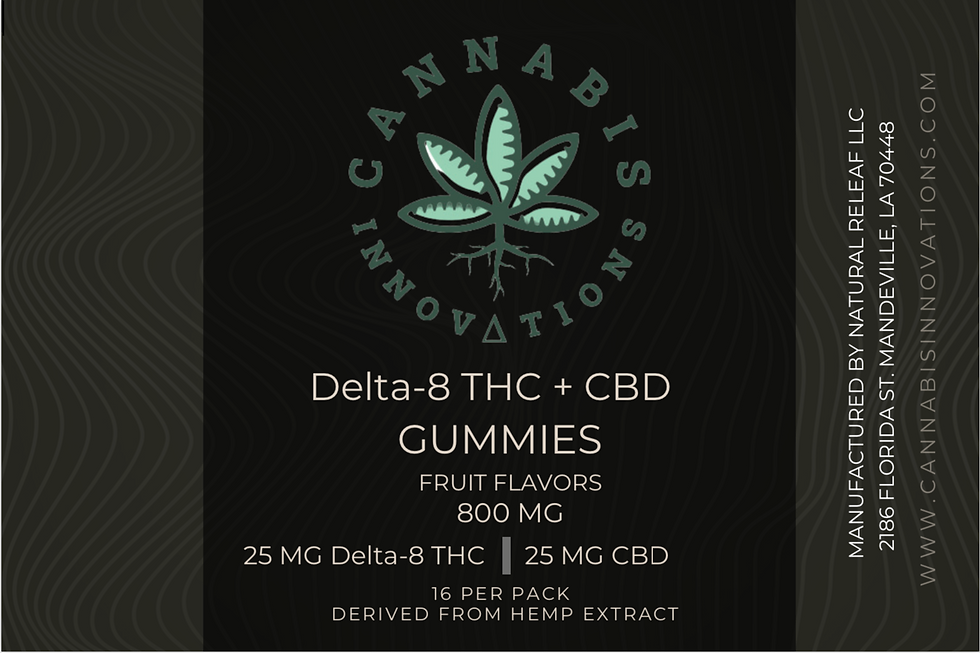 CBD/Delta-8 THC 800MG Gummies | Natural ReLeaf