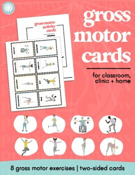 Printable Gross Motor Exercises Activity: 2-Sided Card Deck for Brain ...