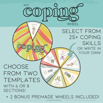 Interactive Coping Wheel: Emotional Regulation + Behavioral Strategies ...