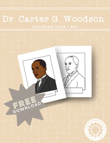 Dr. Carter G. Woodson Coloring Page & Biography | Developmentools