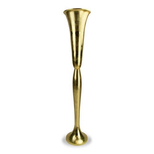 Gold Trumpet Vase 60" Tall | B&B