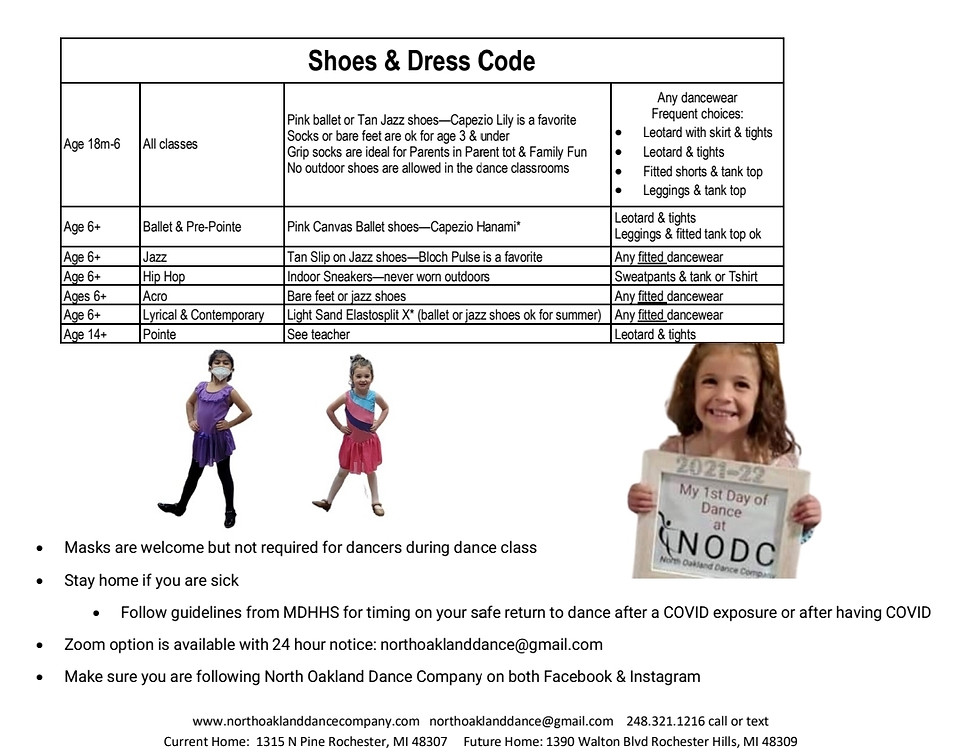 Dress Code | North Oakland Dance