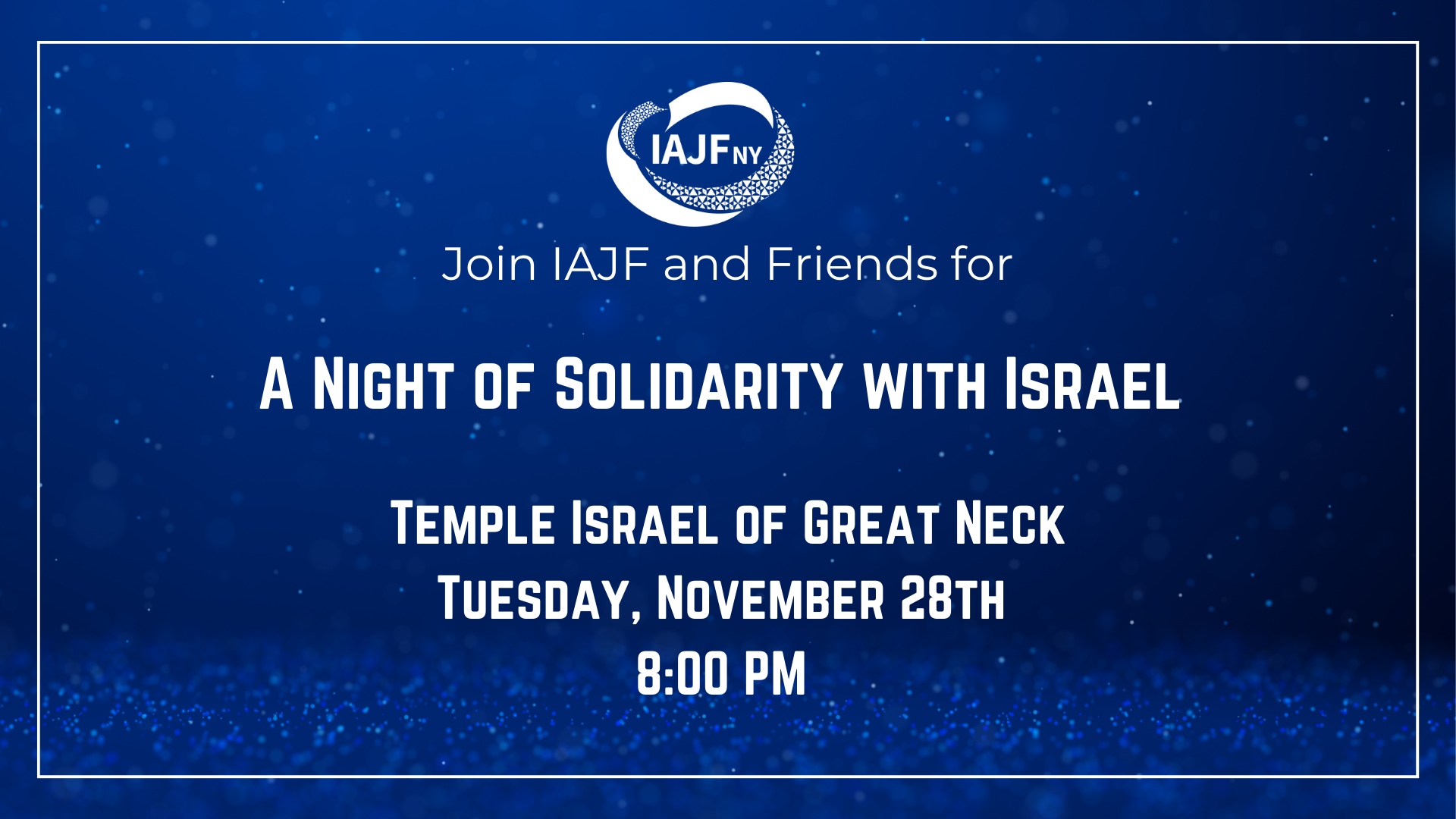 A Night of Solidarity With Israel | IAJF NY