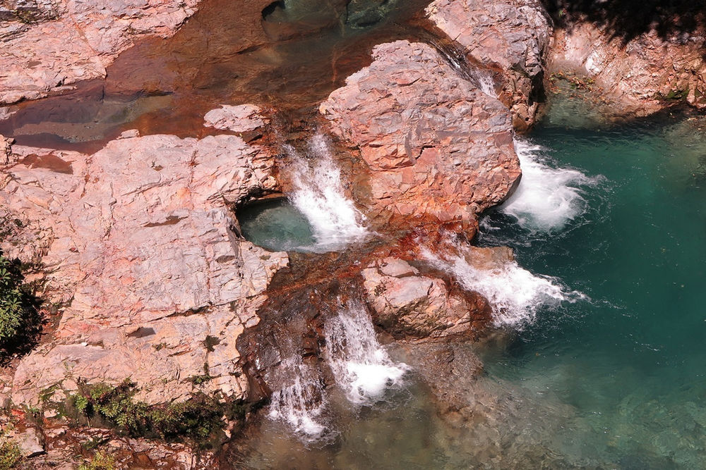 'Ohketsu' potholes are found in the upper Shima River running in ...