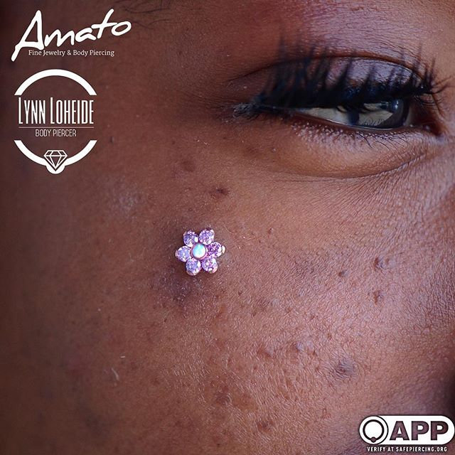 surface dermal piercing face