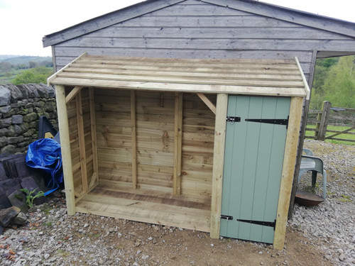 Double Log Store with Door | The Shed Store