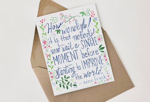 Anne Frank Greeting Card | Shesaidit