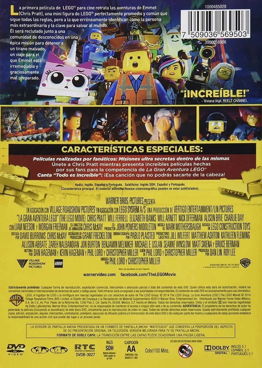 La Gran Aventura Lego (DVD) | Centauros