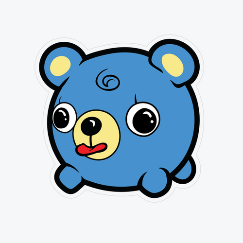 Jabber Ball Neon Bear Sticker | Jabber Ball