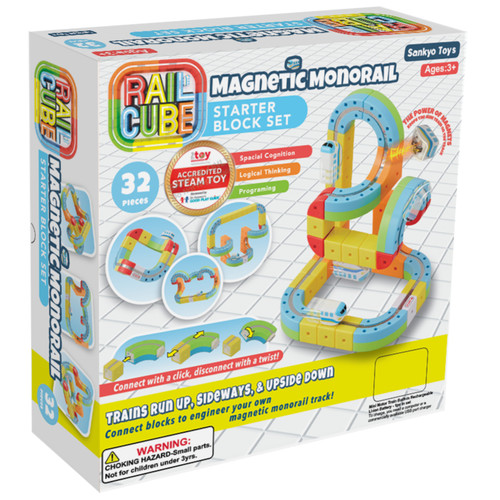 Magnetic Monorail Starter Set | Rail Cube