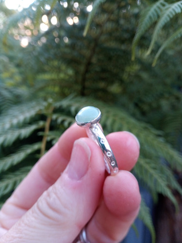 Aventurine punch ring | smsilverjewellery