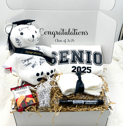 Autograph Bear Graduation 2025 Gift Box | GabsDoodleBugDesigns