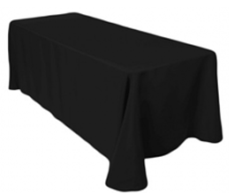 Rectangle Table Cloth(s) [Black] | The Suite Spot