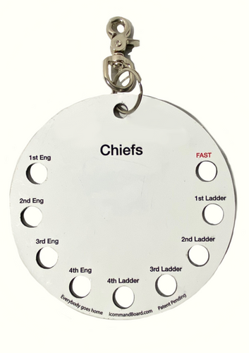 8in Round Chief Accountability Tag Up System | Icommandboard