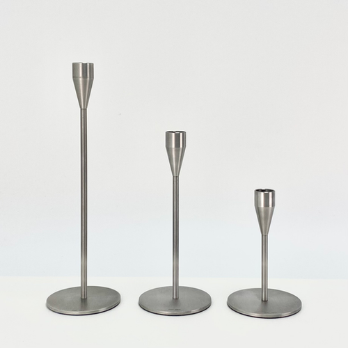 Piet Hein Brushed Steel Mini Candlesticks - Mars, Venus & Jupiter ...