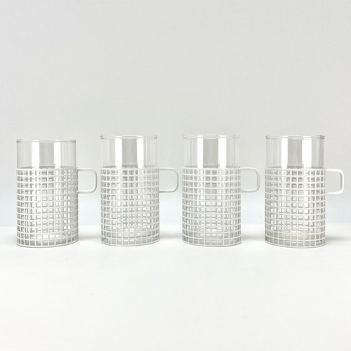4 Bauhaus Hot Drink Glasses in Metal Holders by Josef Hoffmann ...