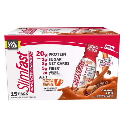 SlimFast Energy Caramel Latte High Protein Ready to Drink Meal ...