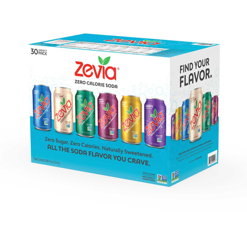 Zevia Zero Calorie Soda Variety Pack (12 fl. oz., 30 pk ...