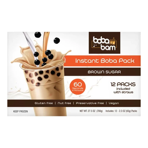 Boba Bam Instant Boba Pack Brown Sugar, Frozen (12 ct ...