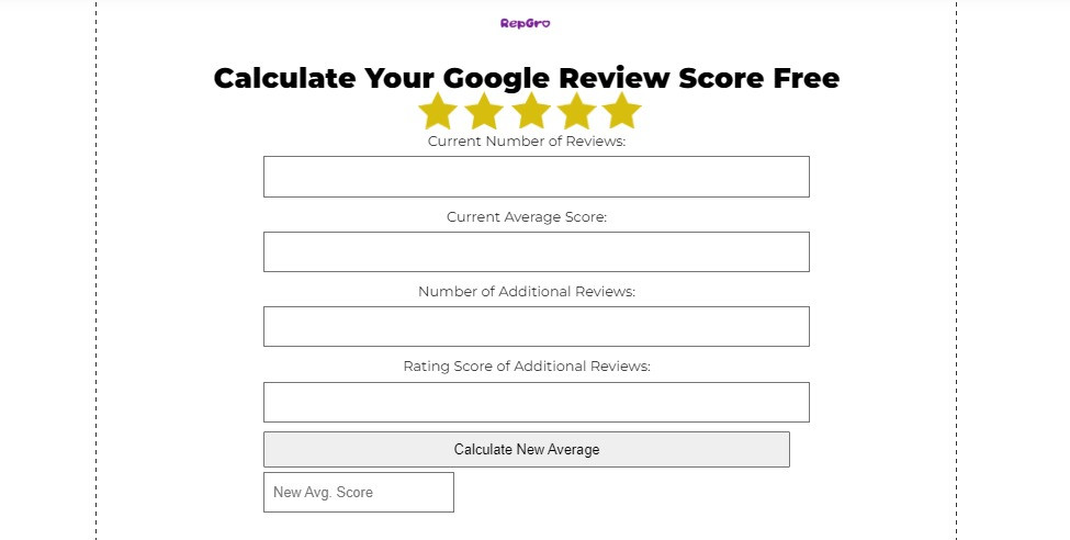 Google Review Calculator - Free Tool to Predict Your Ratings | RepGro