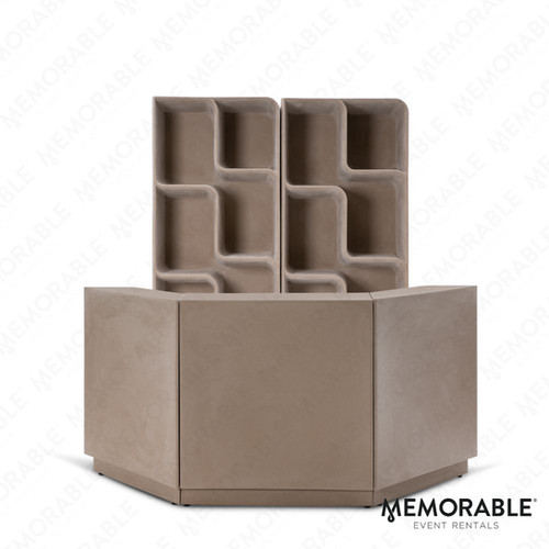 Bar Desk Baltimora Velvet Brown | Latini Design