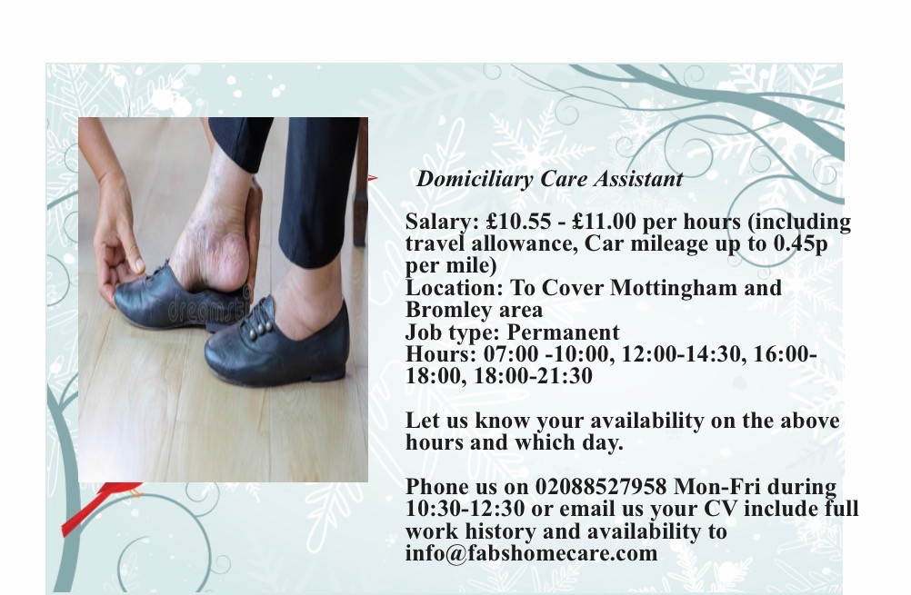 Jobs | FabsDomiciliaryHomecare | London