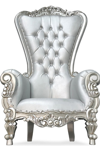 All Silver Throne Chair | QueenCity Thrones