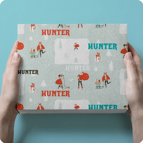 Personalized Christmas Wrapping Paper – Retro Gift Run | Custom Printed ...