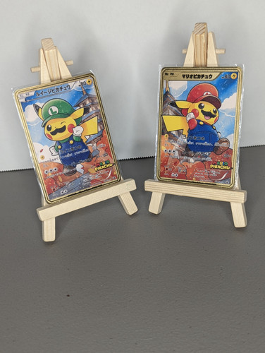 Super Mario - Mario and Luigi Pikachu Set of 2 Pokemon Custom Metal ...