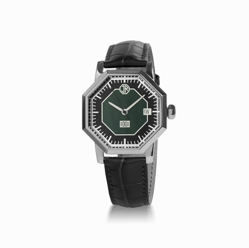 8 38 Octavo Palladium Automatic Watch with Green and Black Enamel Dial ...