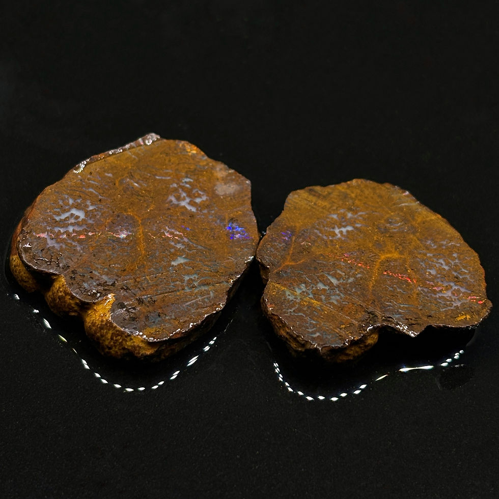 Light Australian Color Slash Boulder Opal Split | The Opal Source