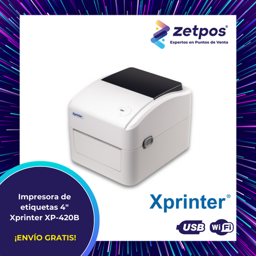 Impresora térmica de etiquetas Xprinter XP-420B USB+WIFI | Zetpos