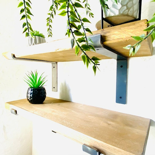 Rustic Wall Shelf, Rustic Downright Brackets | Benjamin Furniture